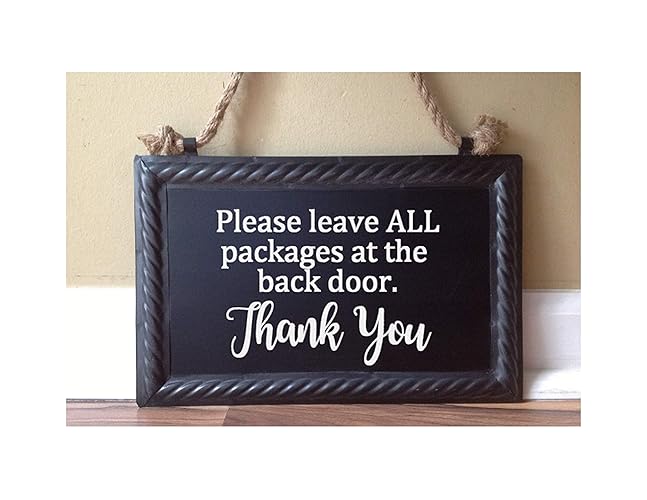 Amazon.com: Please Leave All Packages at the Back Door custom metal ...
