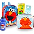 Amazon.com: Elmo Mini Backpack with Lunch Box Set for Kids - Bundle ...
