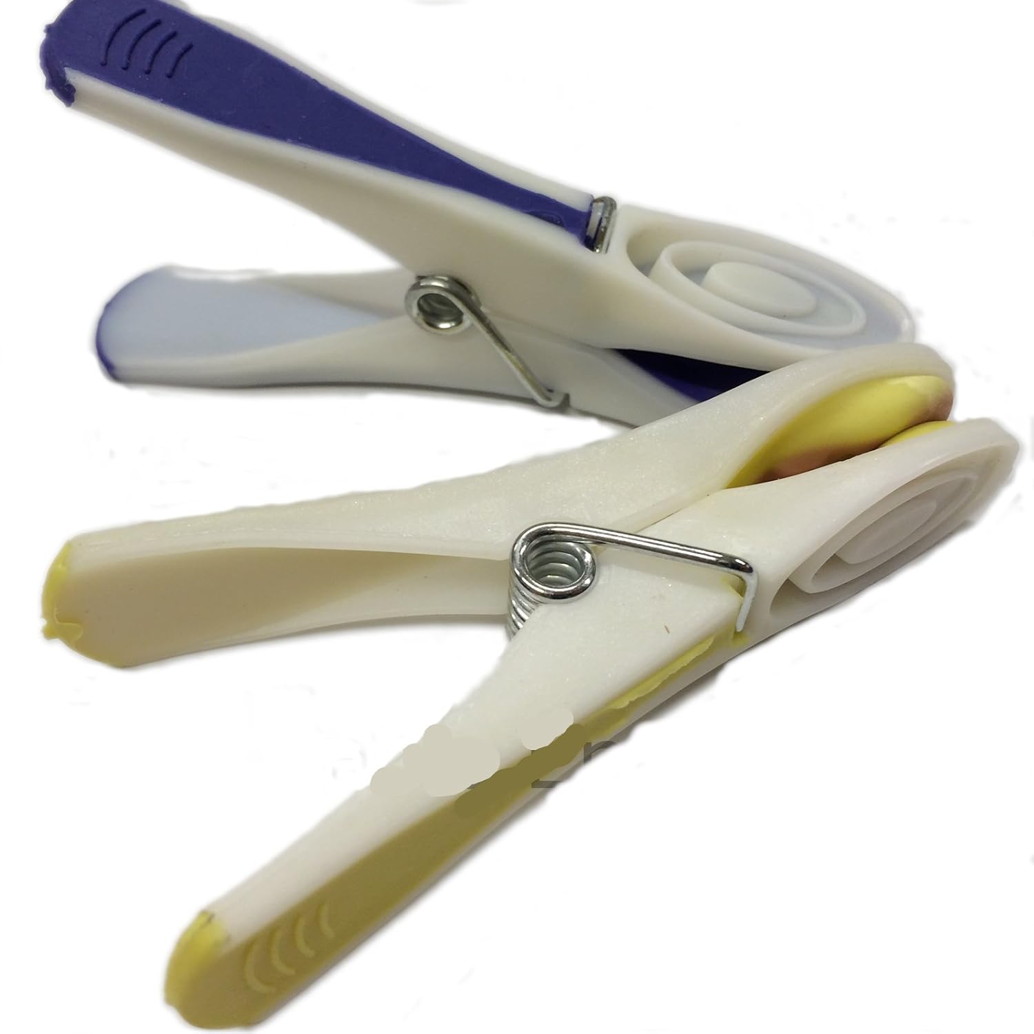 12 Brightly Coloured Soft Grip Rubber Clothes Pegs - Packed by the ...