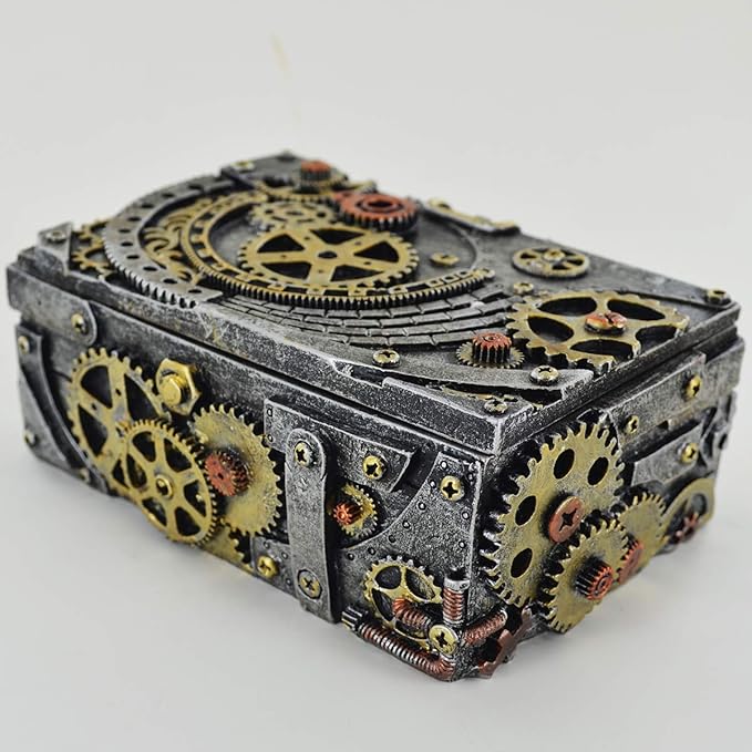 Prezents.com Mechanical Cogs Trinket Box Incredibly Detailed Altar ...