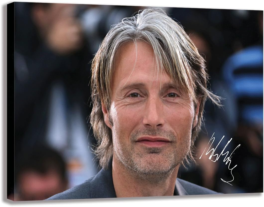 MADS MIKKELSEN SIGNATURE CANVAS WALL ART (30″ X 18″ / 75 X 45cm) – BigaMart