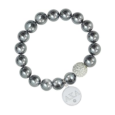 Buy Navika Silver Plated Signature Alpha Kappa Alpha AKA Black Pearl ...