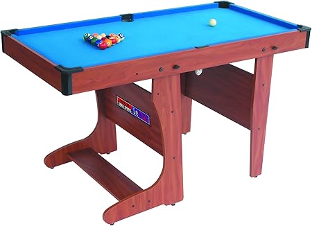 BCE Clifton 4ft 6in Vertical Folding Pool Table, Blue/Wood: Amazon.co ...
