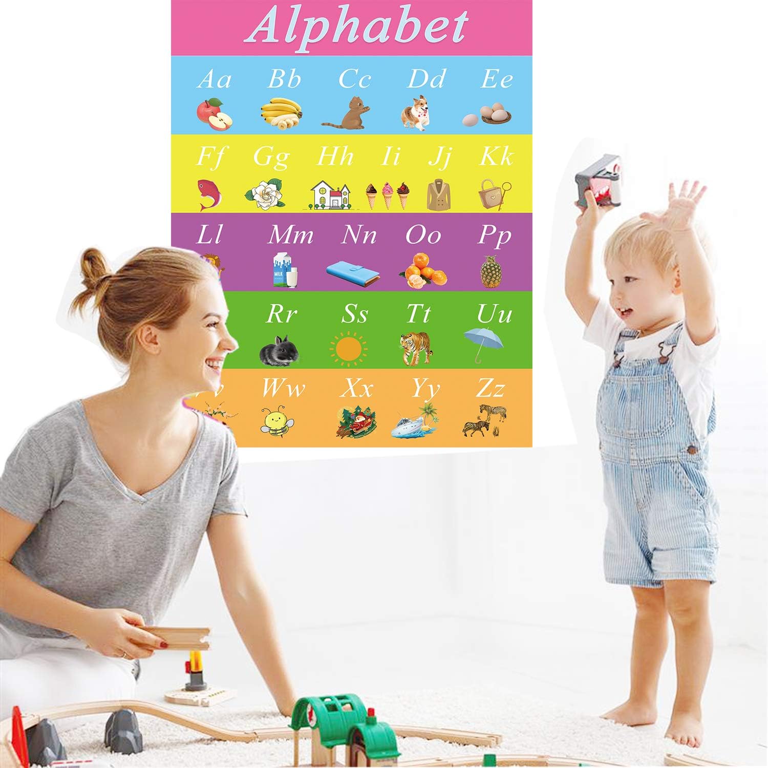Educational Preschool Learning Posters for Toddlers with Bonus Glue ...