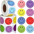 Amazon.com: 1500Pcs Smiley Face Stickers Cute Happy Face Stickers 3 ...