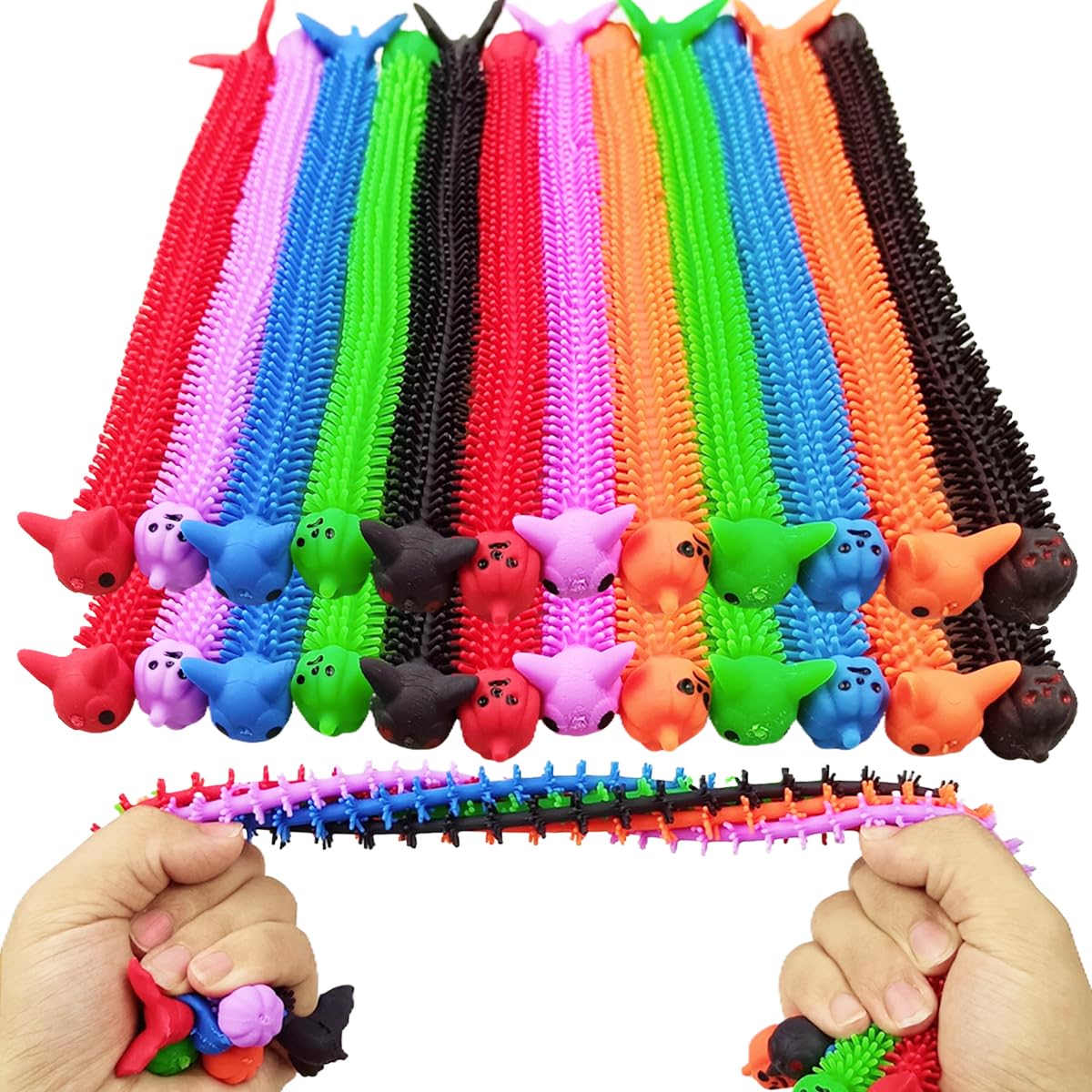 Jofan 24 Pack Halloween Stretchy String Fidget Sensory Toys for Kids ...