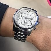 Michael Kors Women's MK5076 Silver Runway Watch: Michael Kors: Amazon ...