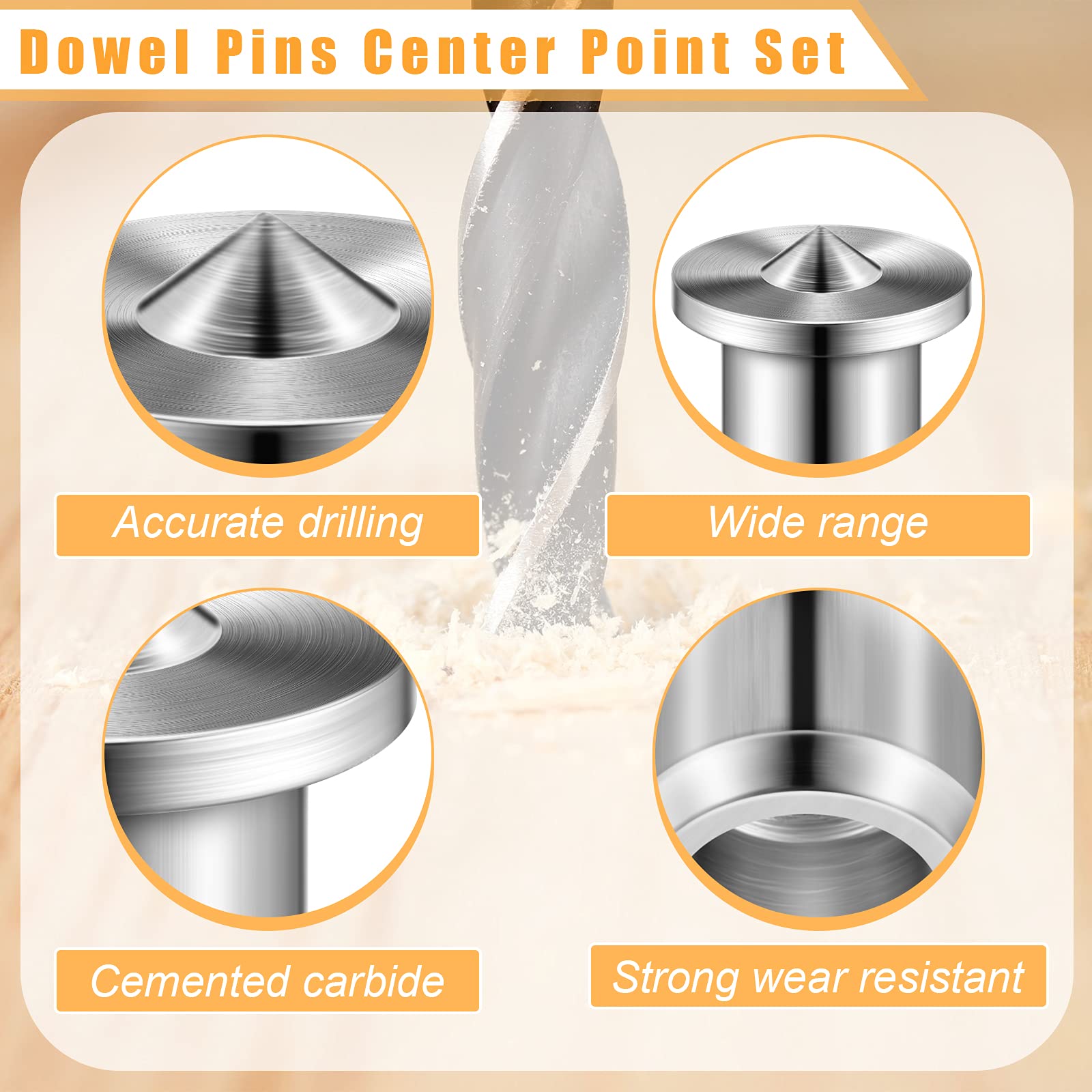 Mua 32 Pieces Dowel Pins Center Point Set Solid Hollow Dowel Tenon ...