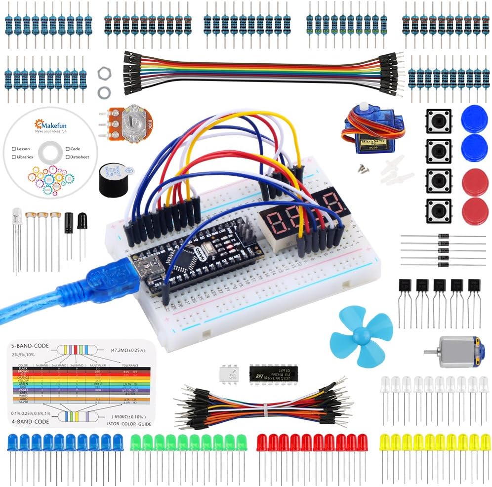 Emakefun Conjunto para Arduino Nano V3.0 con Guías Tutorial y Conjunto ...