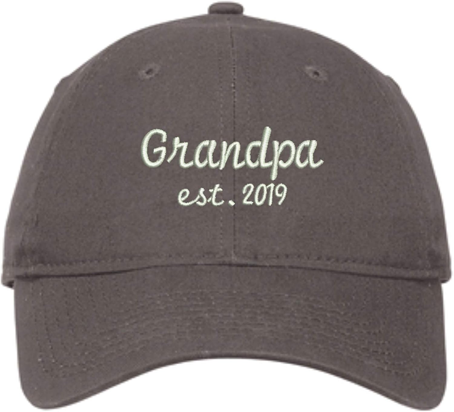 Grandpa Baseball Hat Embroidered Unstructured Low Profile Cap Charcoal ...