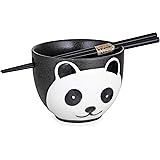 Amazon.com: Cute Owl Japanese Ramen Udon Noodle Bowl with Chopsticks ...