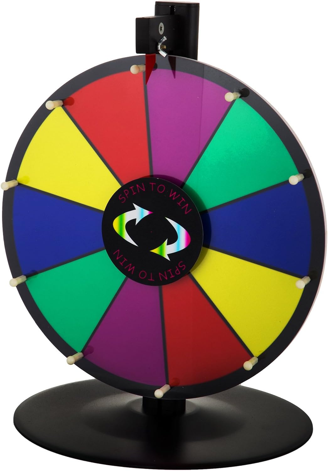 VEVOR 15” Prize Wheel Round Tabletop Color Prize Wheel Fortune Spinner ...