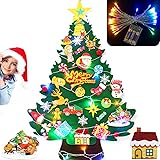 Amazon.com: Cusbus 3.3ft DIY Felt Christmas Tree for Toddlers with ...