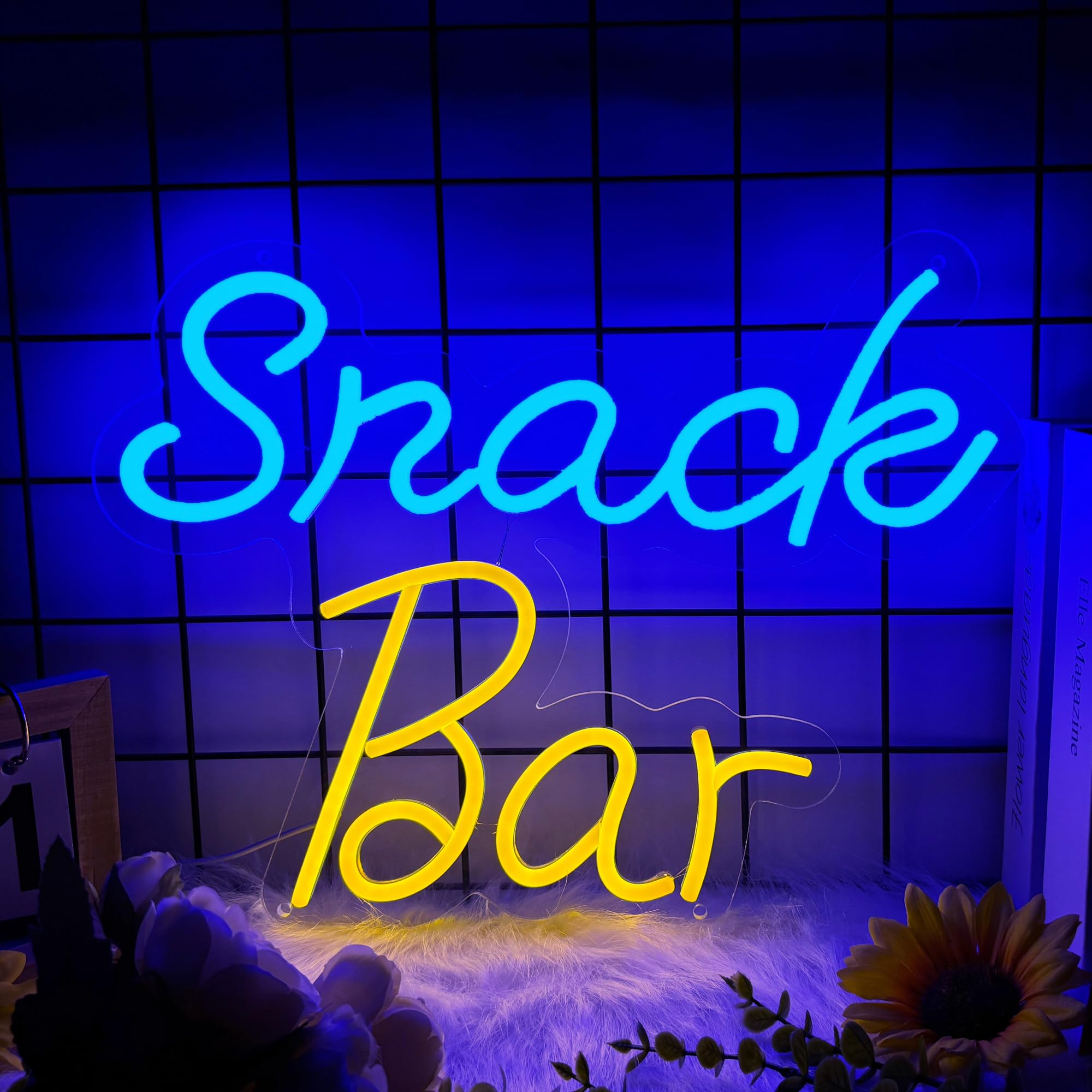 Snack Bar Neon Sign for Wall Decor, USB Powered Snack Bar Led Sign ...