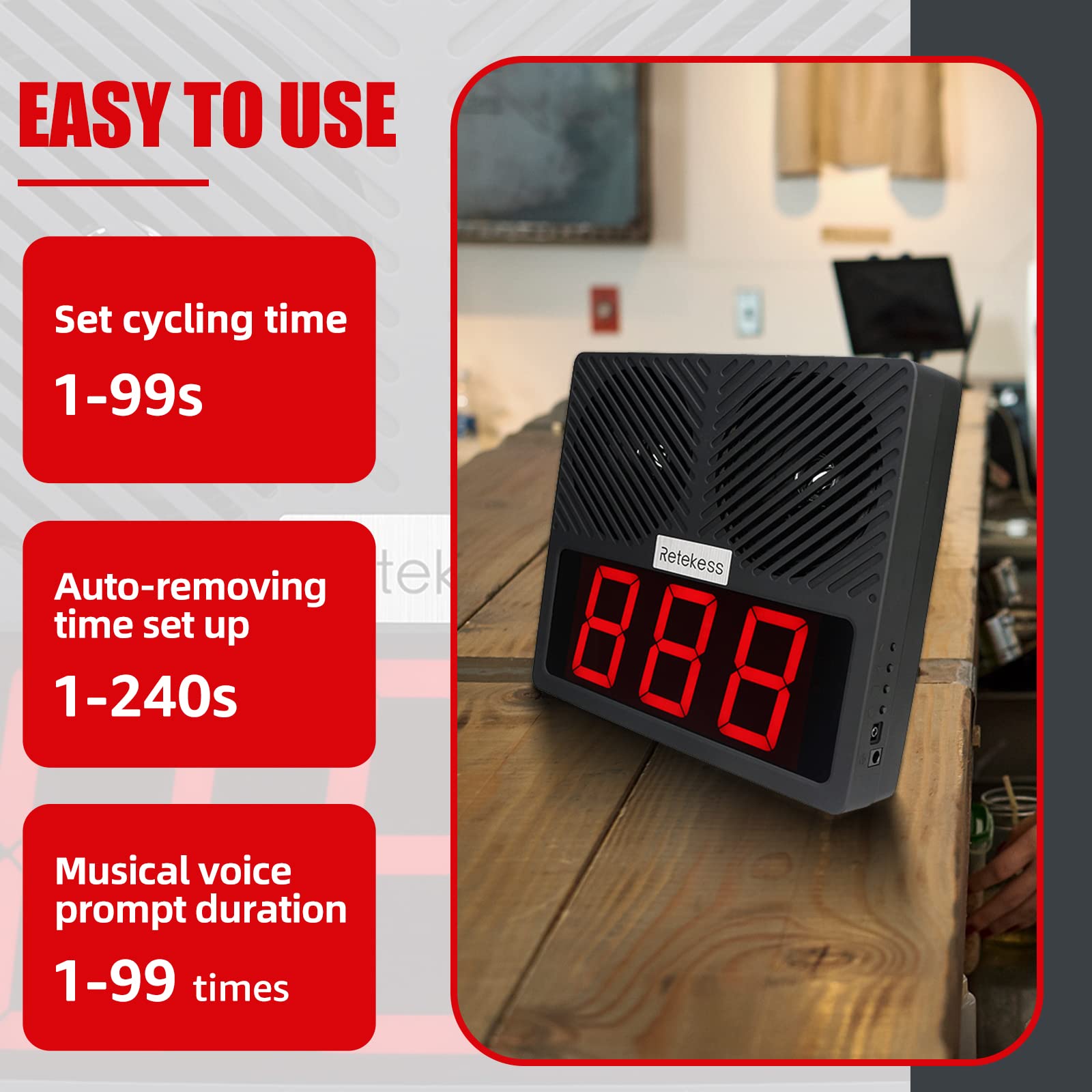 Mua TD101 Queue Calling System,Take A Number System, Larger LCD Screen ...