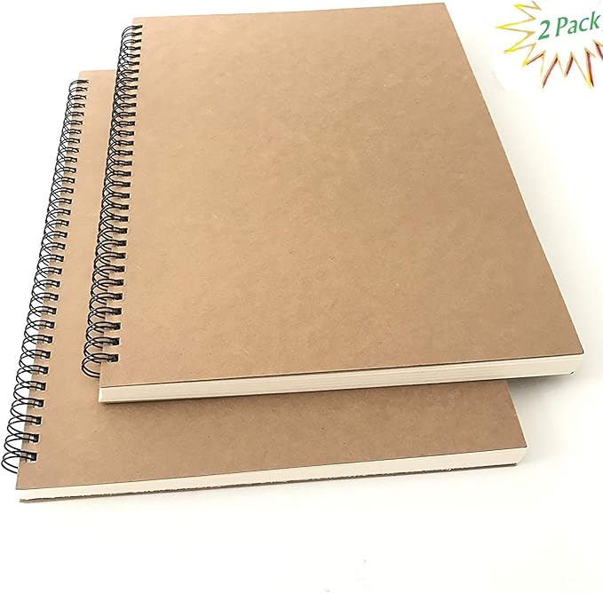 A4 Sketchbook 2 Pack Sketch Book Art Spiral 30 Sheets 160GSM Blank a4-sketchbook-2-pack-sketch-book-art-spiral-30-sheets-160gsm-blank