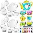 Amazon.com: PullCrease 45 Pcs Spring Paint Your Own Tea Kit Craft DIY ...