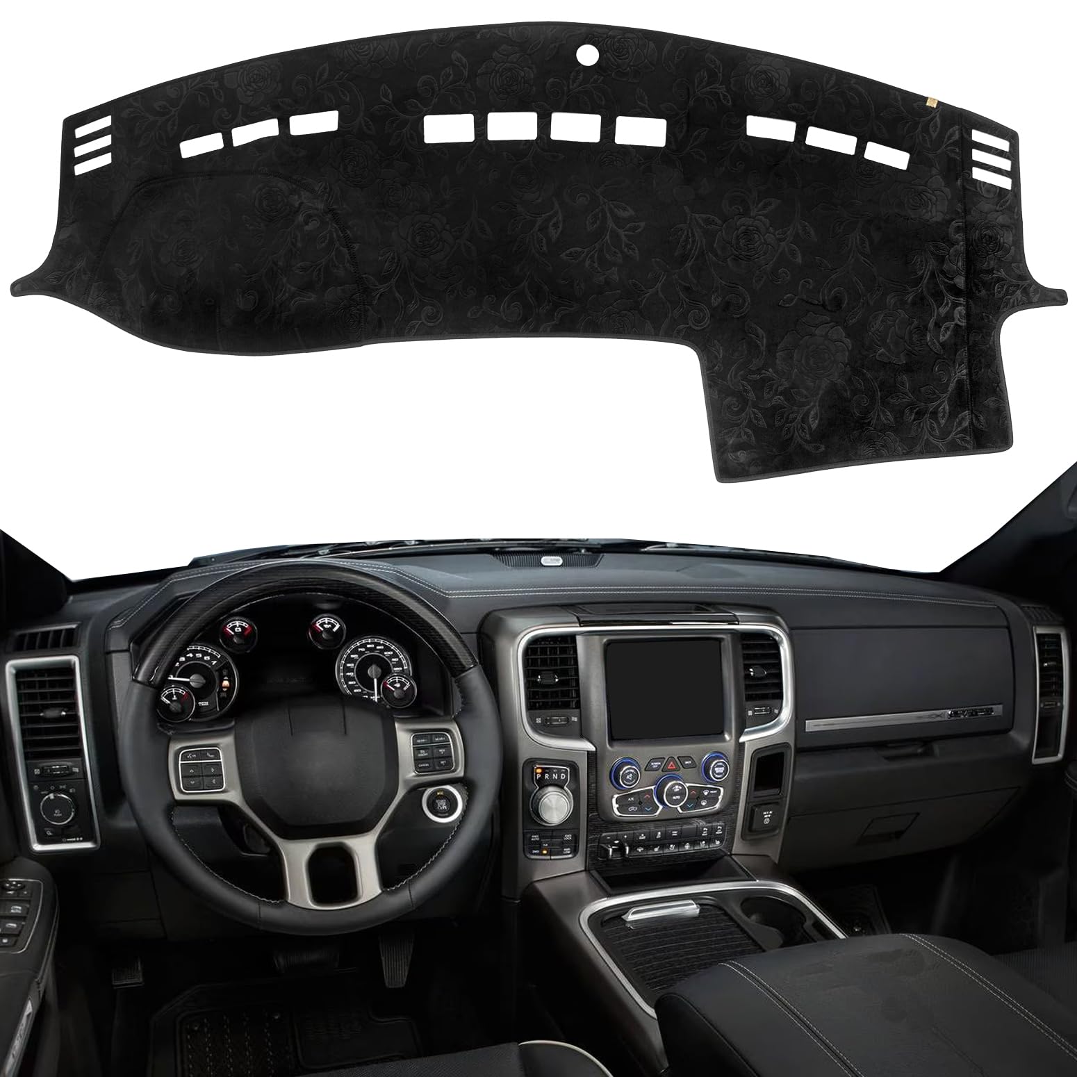 KEYOOG Dashboard Cover Dash Mat Fit for 2018-2009 Do-dge Ram 1500, 2018 ...