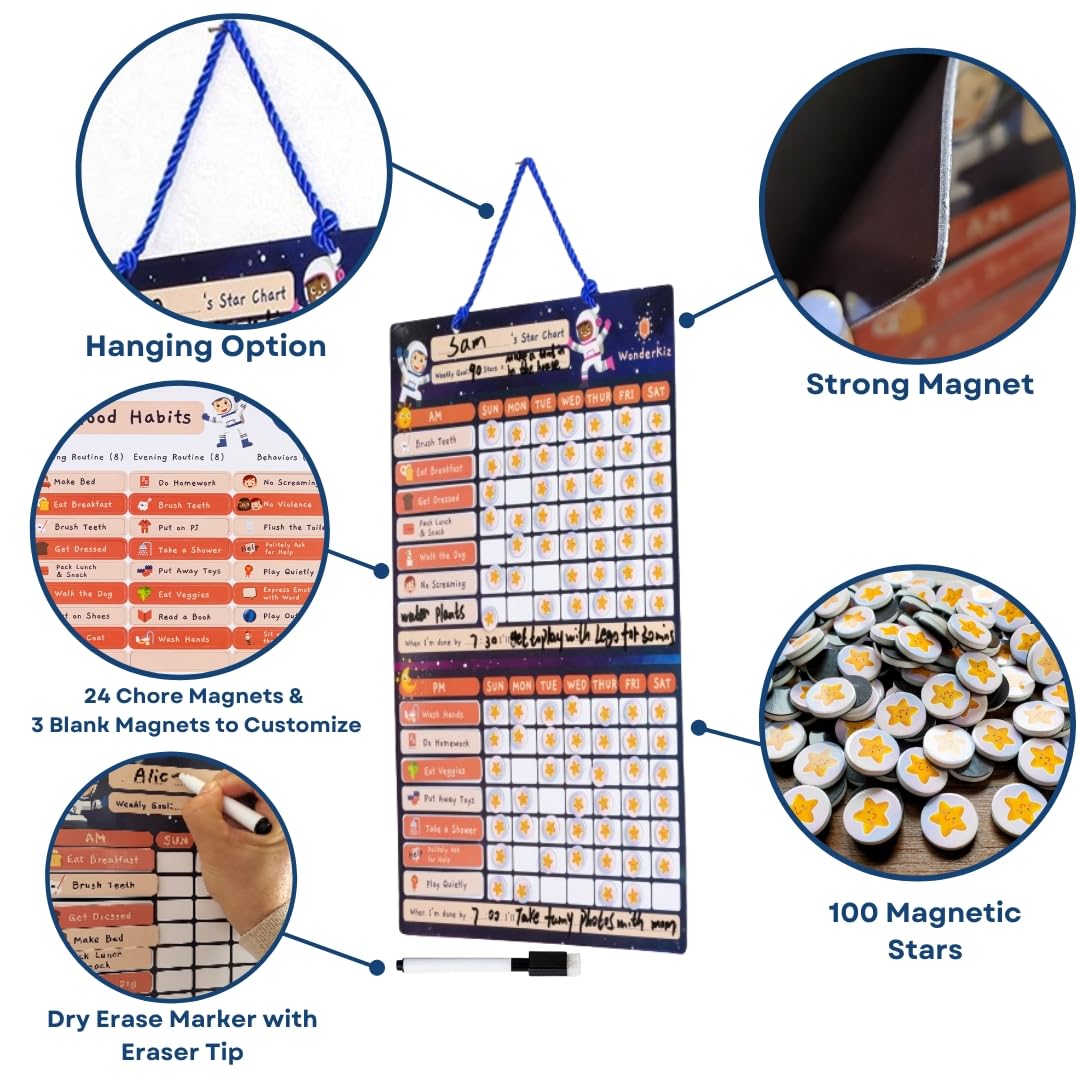 Mua Rewards Chart for Kids Behavior – Magnetic Chore Chart for ...