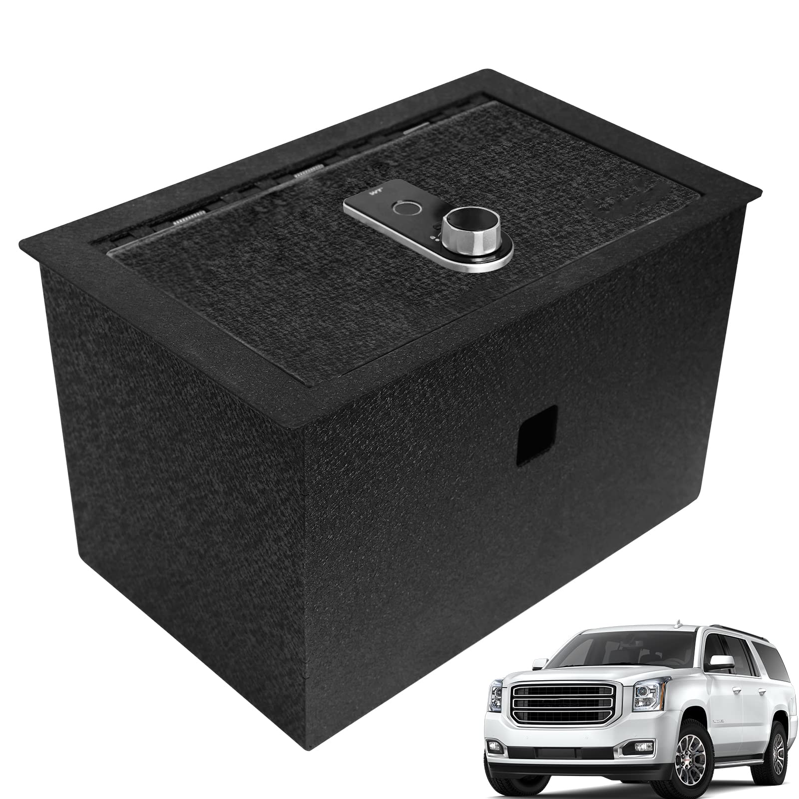 WASAI Console Gun Safe Vault, Console Lockbox Compatible with 2015-2020 ...