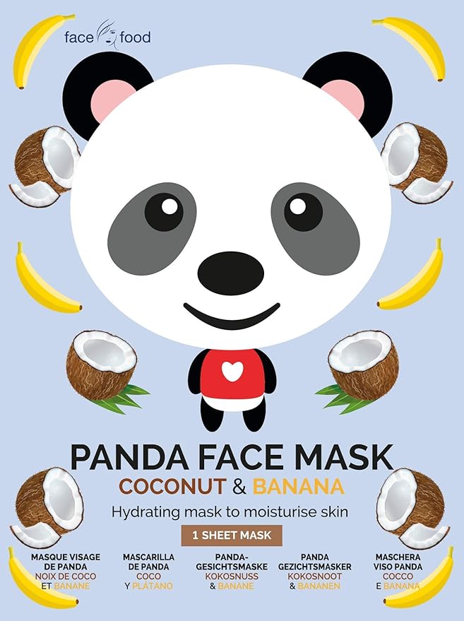 Face Food Panda Face Sheet Mask Coconut and Banana Hydrating Mask To ...