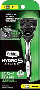Schick Hydro 5 Sense Sensitive Skin Razor with Shock Absorb Technology ...