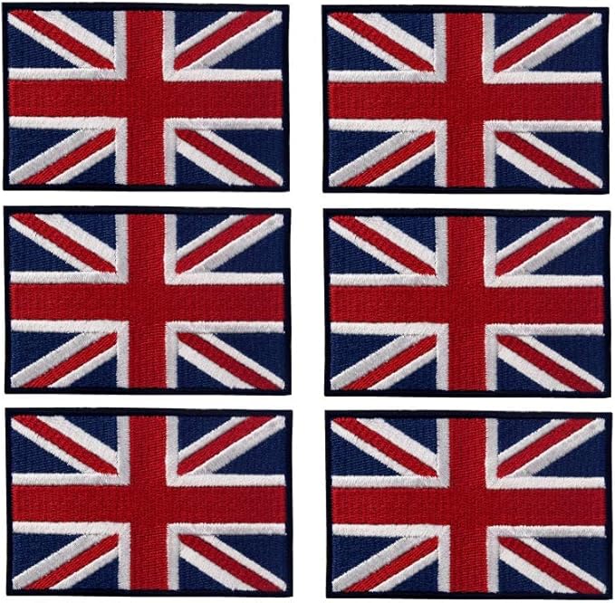 6 Pack Tactical Patch of British Union Jack Flag Embroidered UK Patch ...