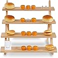 Amazon.com: Ytuaebni 4-Tier Wooden Display Riser, Wooden Cupcake Stand ...