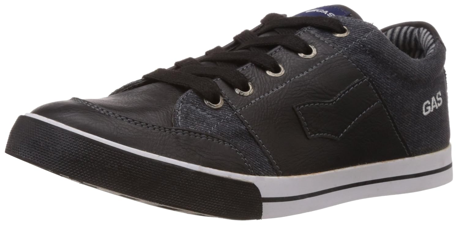 Buy Gas Men's Snook Black Canvas Casual Sneaker - 10 UK at Amazon.in