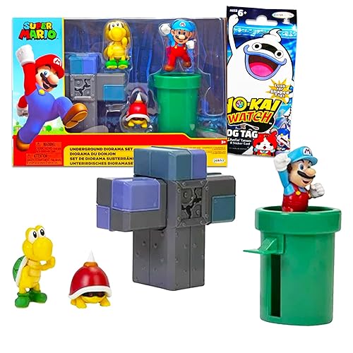 Super Mario Diorama Set for Kids - Bundle with Mario Diorama Playset ...