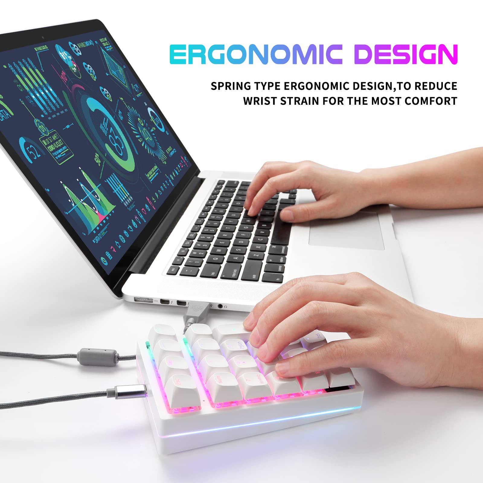 Mua MOTOSPEED Mechanical Numeric Keypad Hot-Swap Red axis Wired Gaming ...