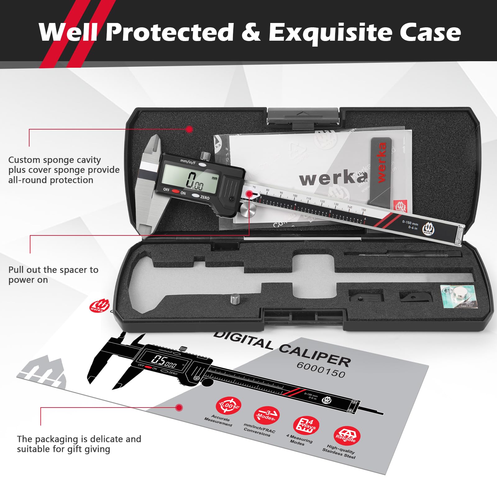 Mua Digital Caliper, 0-6” Calipers Measuring Tool, Micrometer Caliper ...