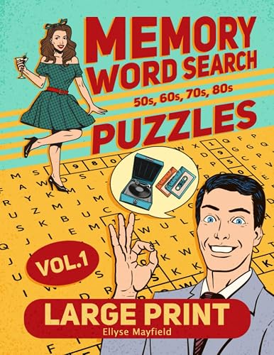 Large Print Memory Word Search Puzzles For Seniors: A Collection of ...
