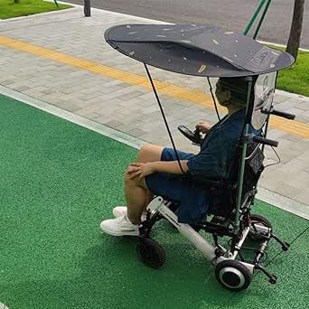 Amazon.com : SXFYGYQ Electric Wheelchair Umbrella Canopy Awning,Sun ...
