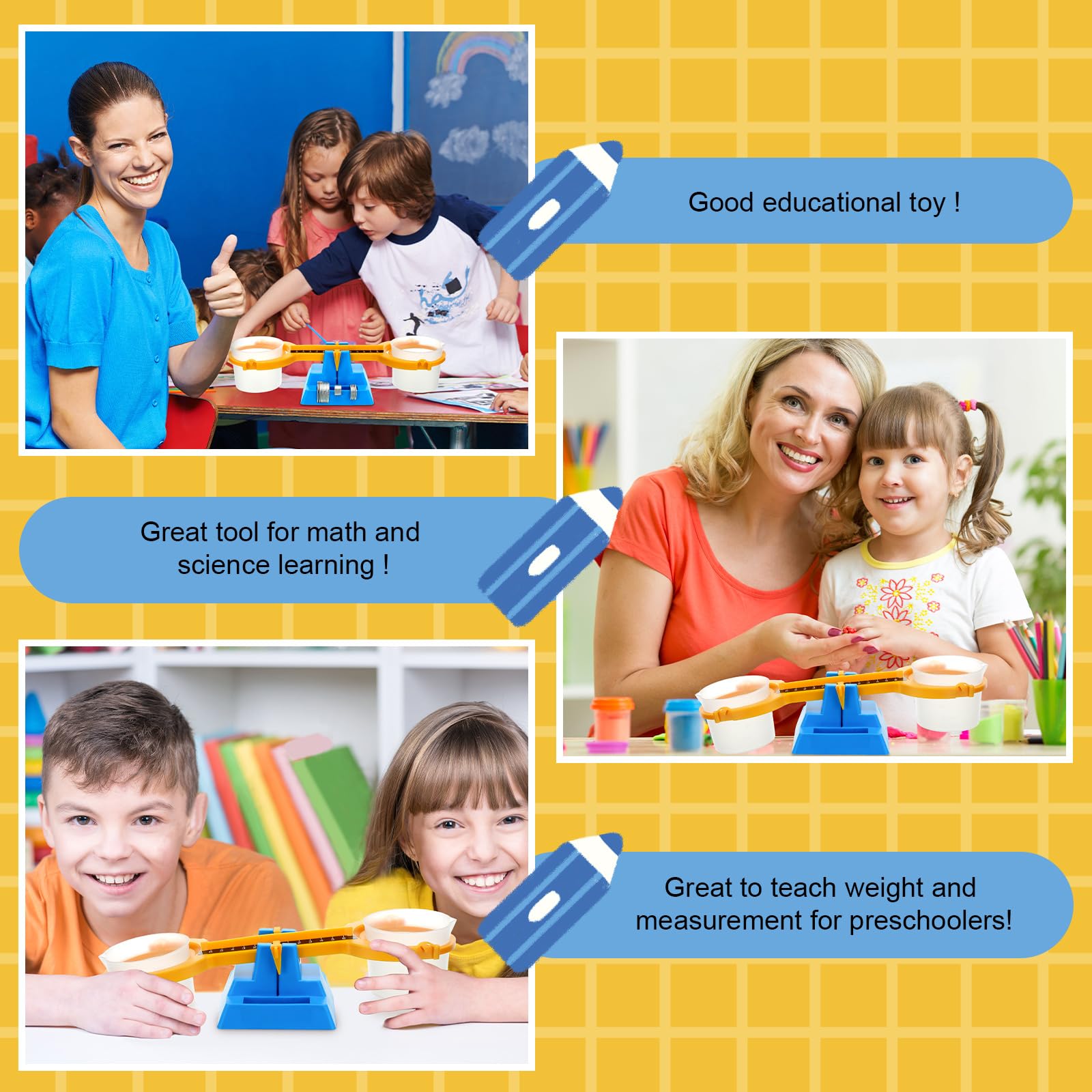 Mua Libima 3 Pack Student Balance Scale for Classroom, Clear Primary ...