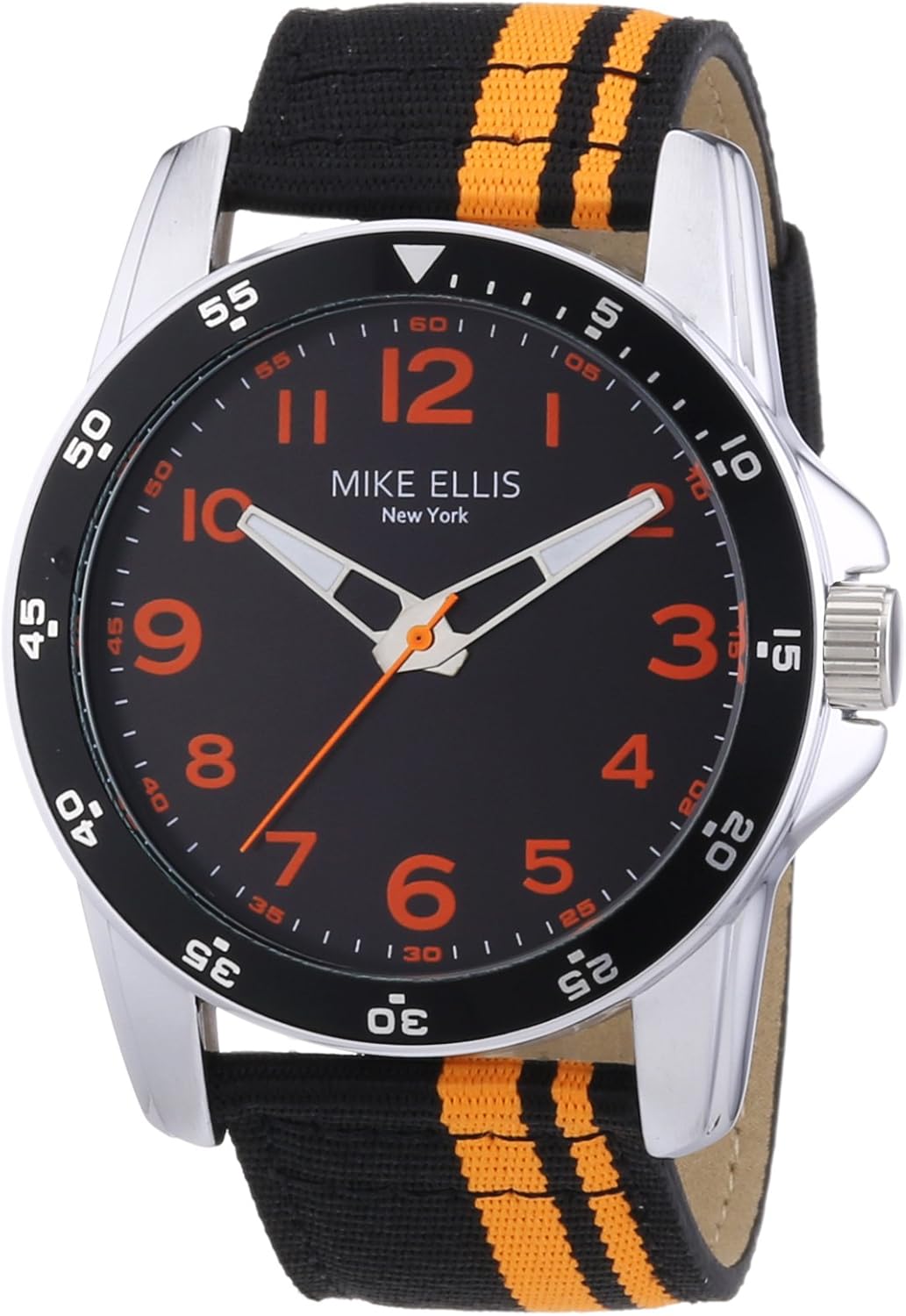 Mike Ellis New York Herren-Armbanduhr XL Analog Quarz Textil M3145/3 ...