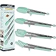 Amazon.com: 4in1 Stainless Steel Kitchen Food Tongs Set for Cooking ...