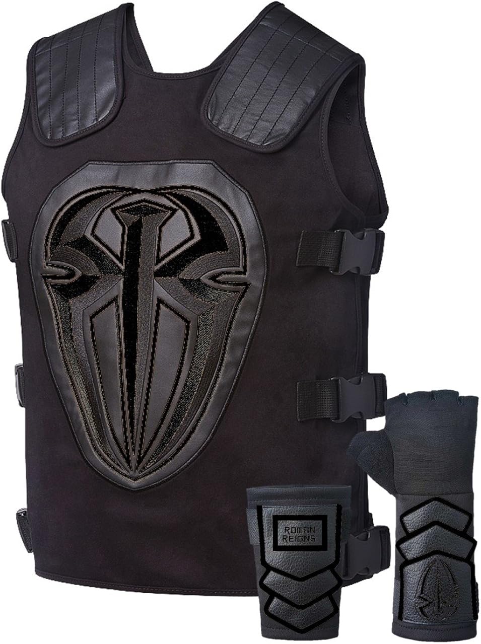 Amazon.com: Roman Reigns Tactical Replica Vest Superman Punch Glove ...