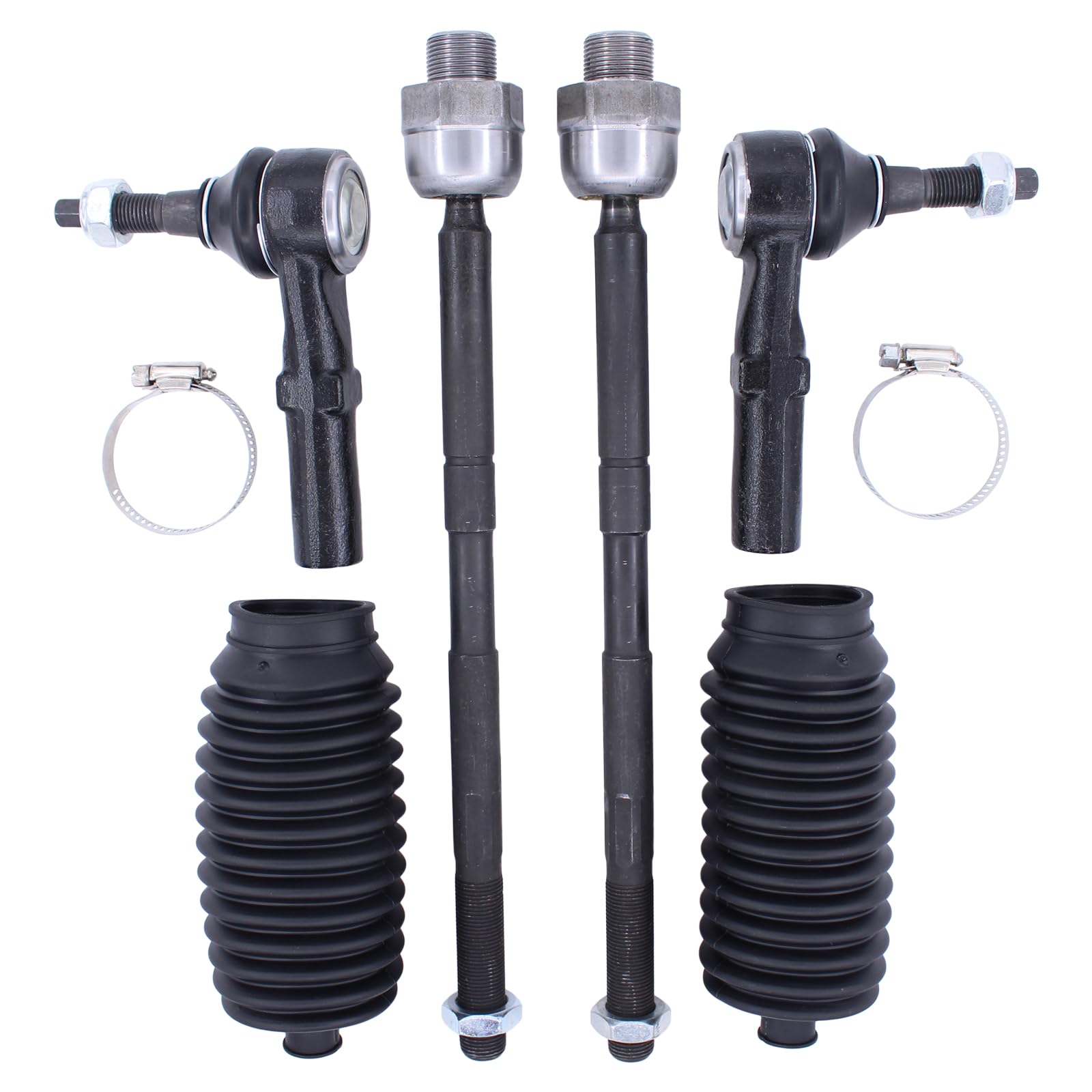 MOTOKU Front Inner and Outer Tie Rod Ends with Boots for Ram 1500 RWD ...