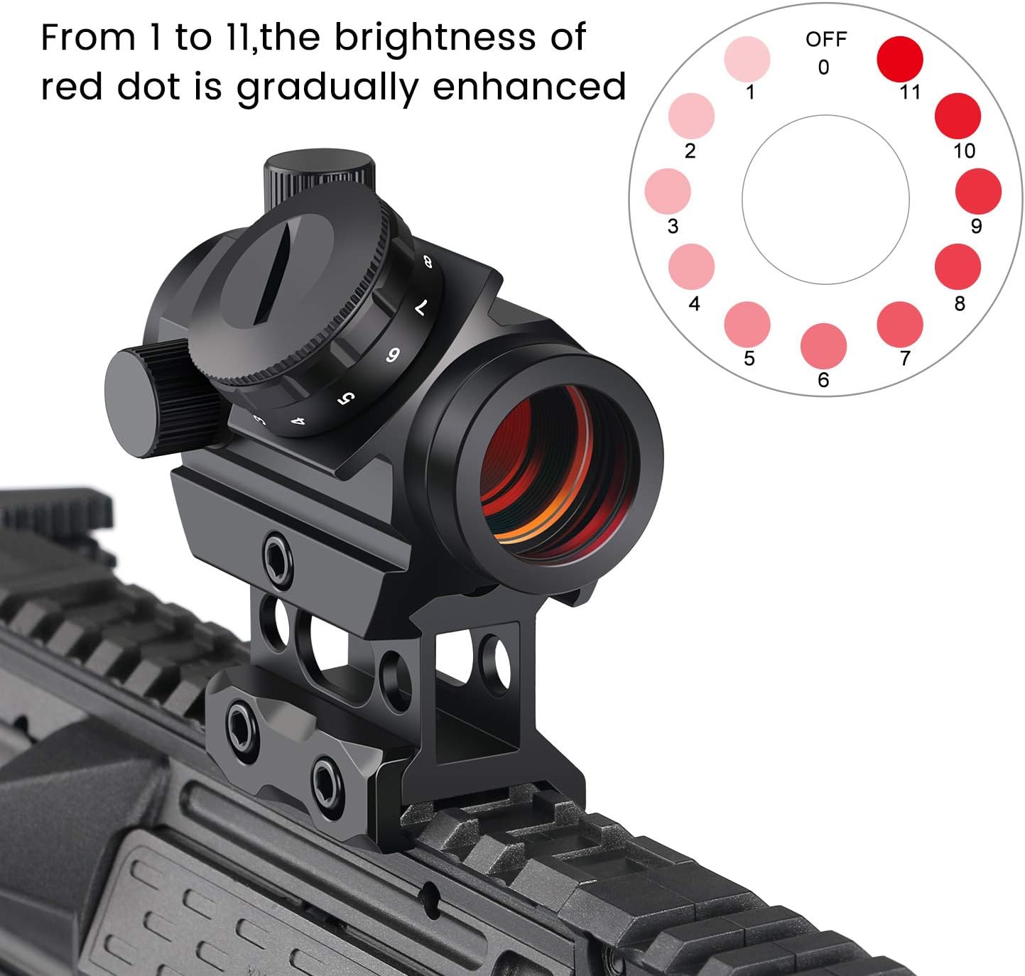 Feyachi RDS-25 Red Dot Sight 4 MOA Micro Red Dot Gun Sight Rifle Scope ...
