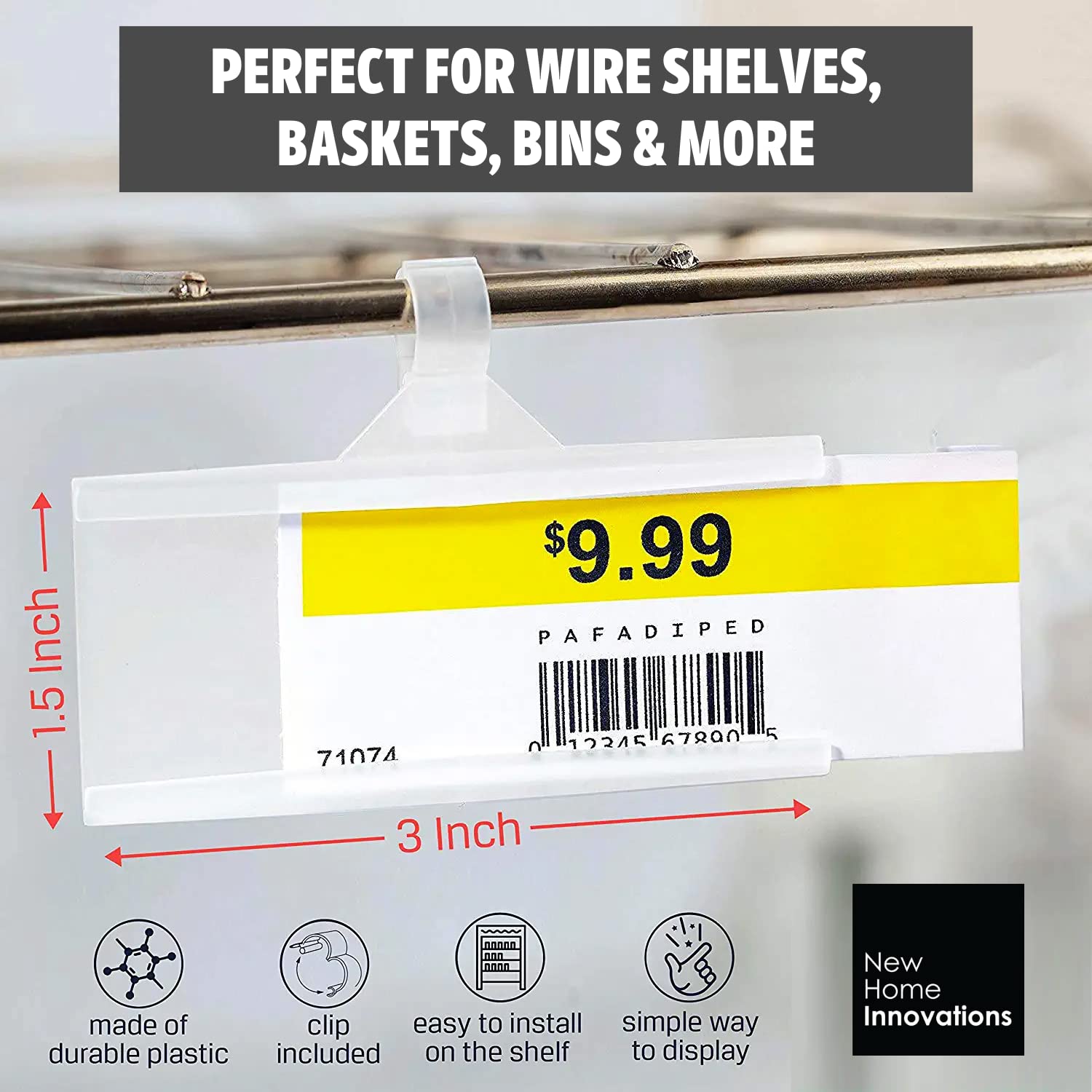 Mua 120 Clip on Bin Labels for Storage Bins Basket Labels Clip On Best ...