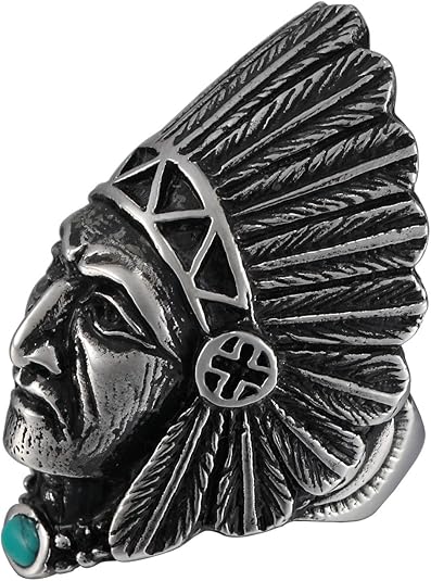 Amazon.com: Stainless Steel Vintage Tribal leader Native American ...