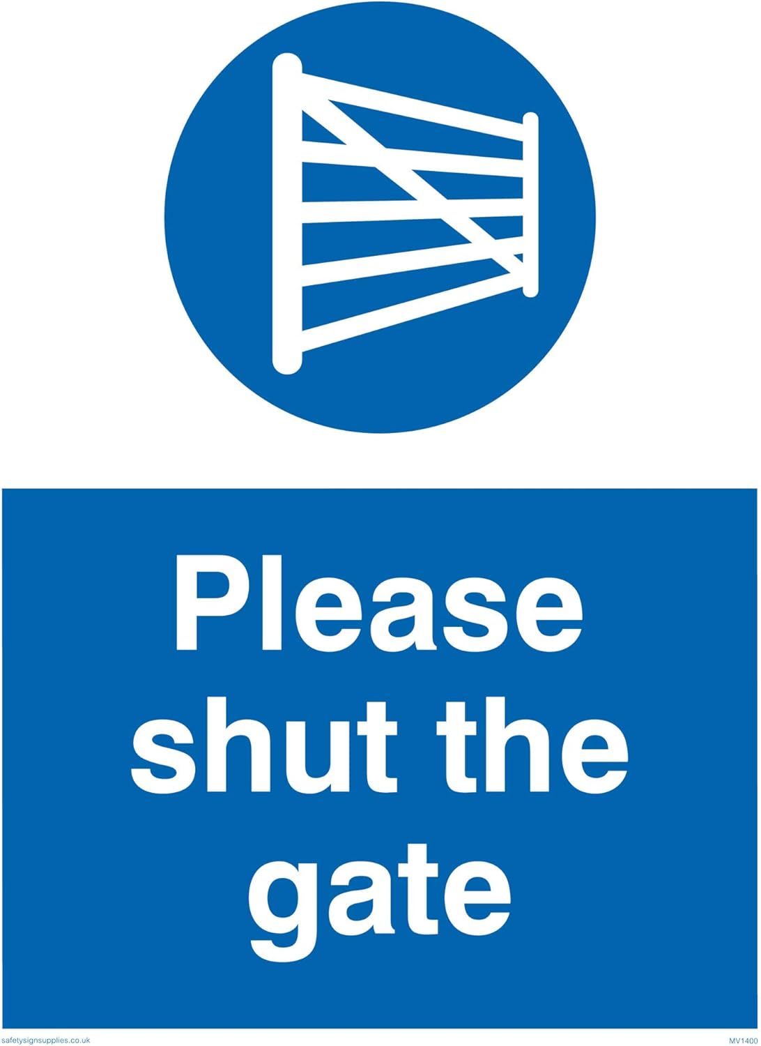 Viking Signs MV1400-A3P-AC”Please Shut The Gate” Sign, Aluminium ...