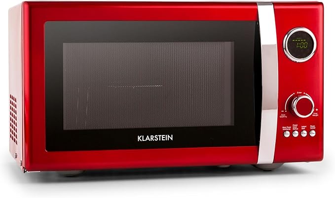 Klarstein Fine Dinesty Retro Microwave Oven with Grill Function Digital ...