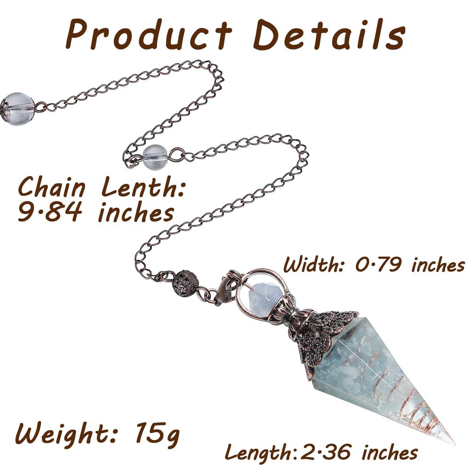 Mua MAIBAOTA Pendulum Crystal, Natural Aquamarine Crystal Pendulums for ...