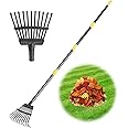Amazon.com : Rake for Leaves, Small Leaf Rake for Garden, 70-inch ...