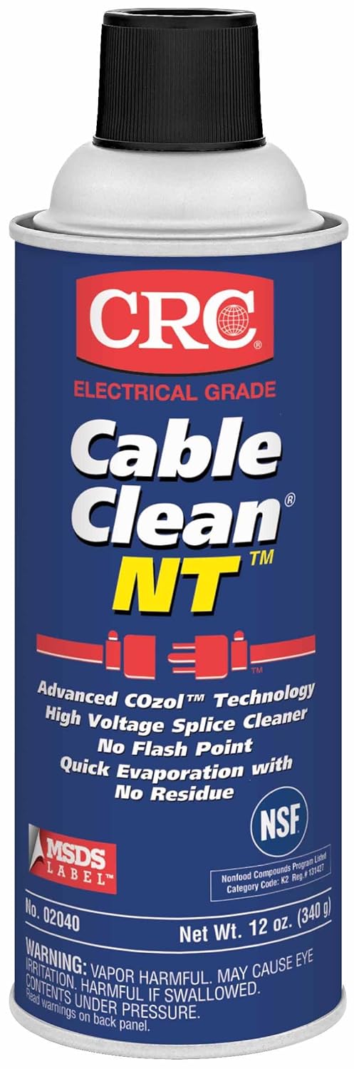 Amazon.com: CRC Cable Clean NT High Voltage Liquid Splice Cleaner, 12 ...