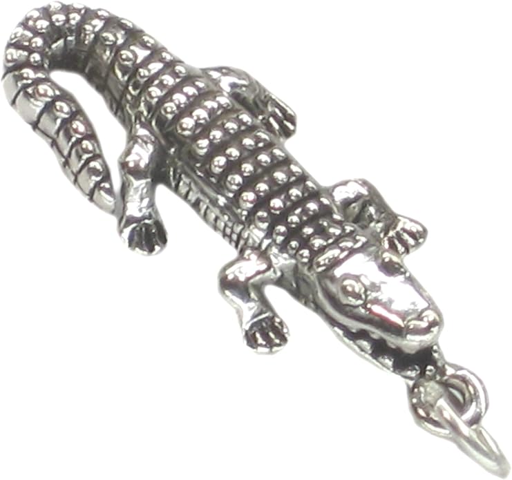 Alligator Crocodile sterling silver charm .925 x 1 gators crocs charms ...
