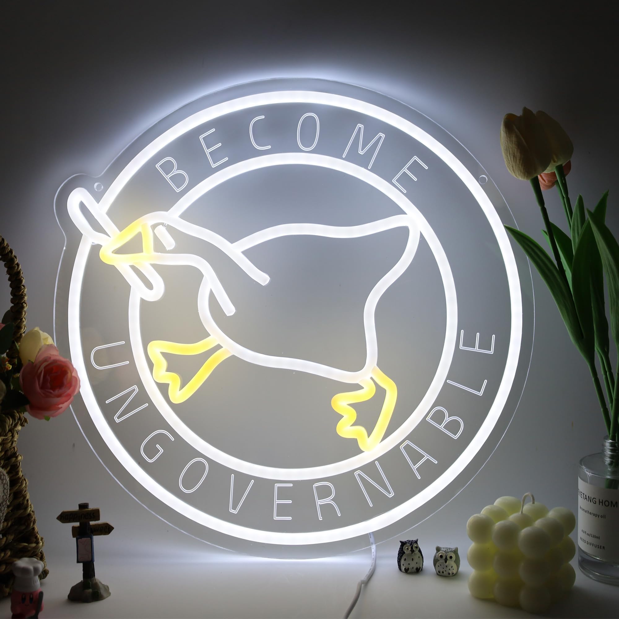 Murder Duck with Knife Neon Sign Untitled Goose Neon Light for Room ...