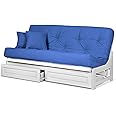 Amazon.com: Nirvana Futons Arden Armless White Wood Futon with Bottom ...